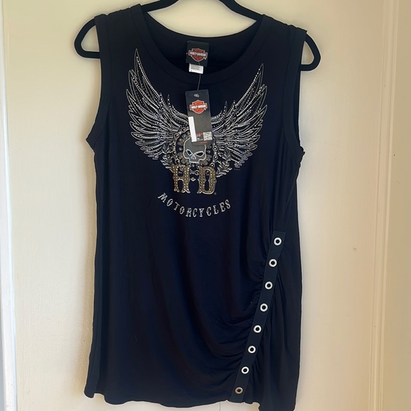Harley-Davidson | Tops | Harley Davidson Scoop Neck Tank Top Xl Nwt ...
